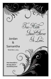 Wedding Program Cover Template 8E