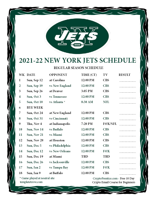 Printable Jets Schedule 2023 2024