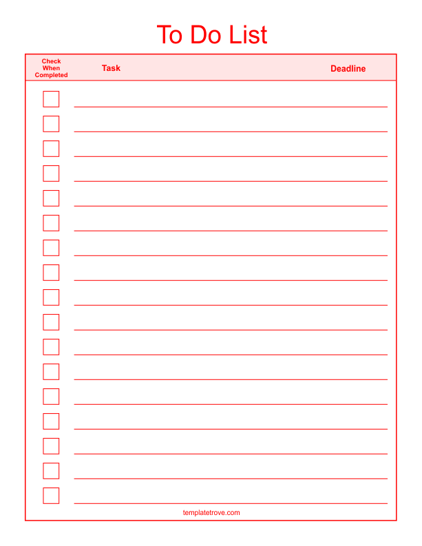 Checklist Templates